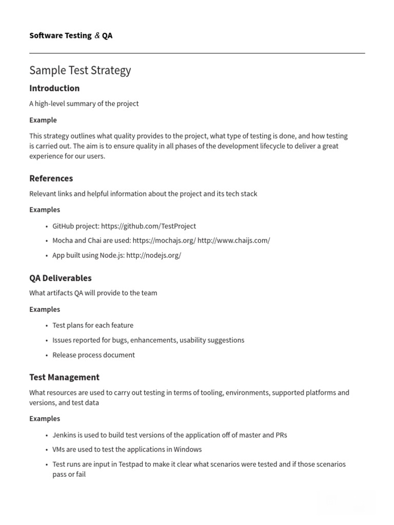 Comprehensive Test Strategy Overview | PDF