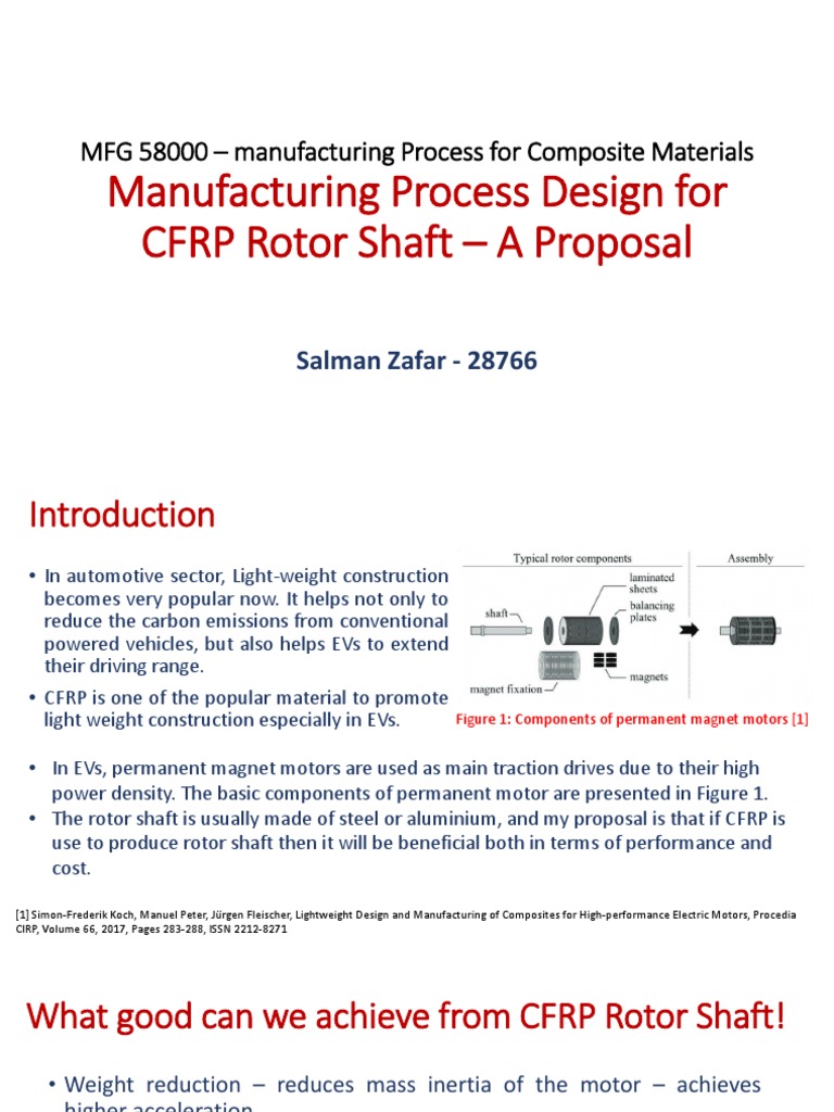 Manufacturing Process Design For CFRP Rotor Shaft - A Proposal | PDF ...