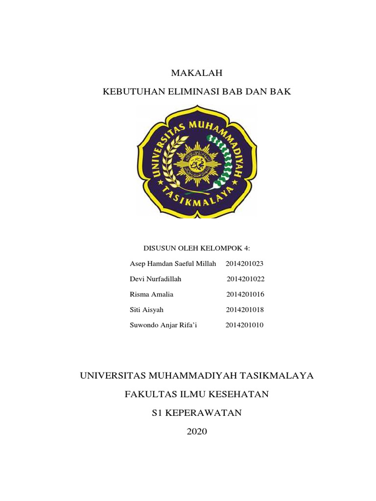 Kebutuhan Eliminasi: BAK dan BAB | PDF | Sains & Matematika