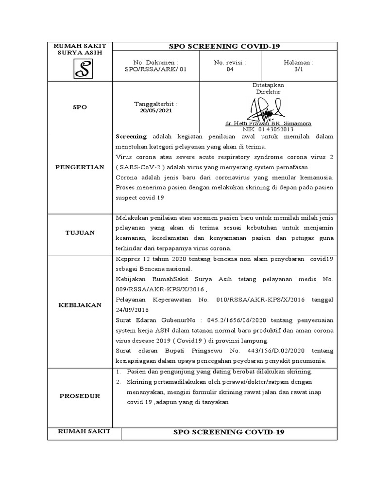 SPO-SCREENING-RS | PDF