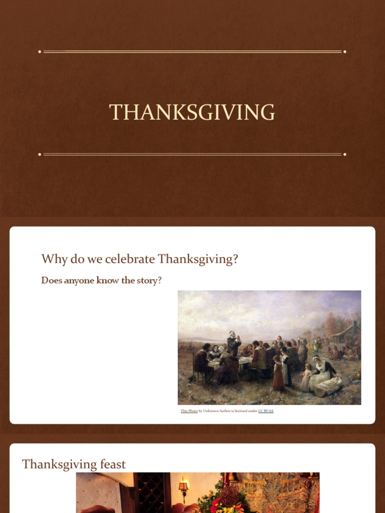 Thanksgiving Celebration and Traditions | PDF