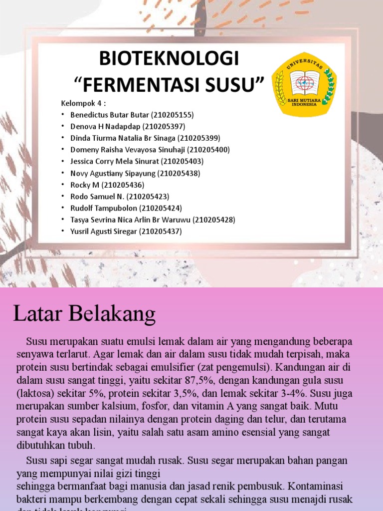 Fermentasi Susu - Kelompok 4 | PDF