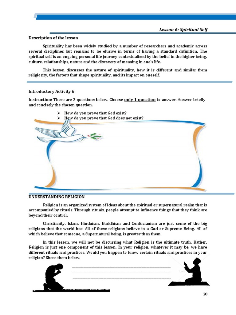 Module 2 Lesson 6 | PDF | Spirituality | God