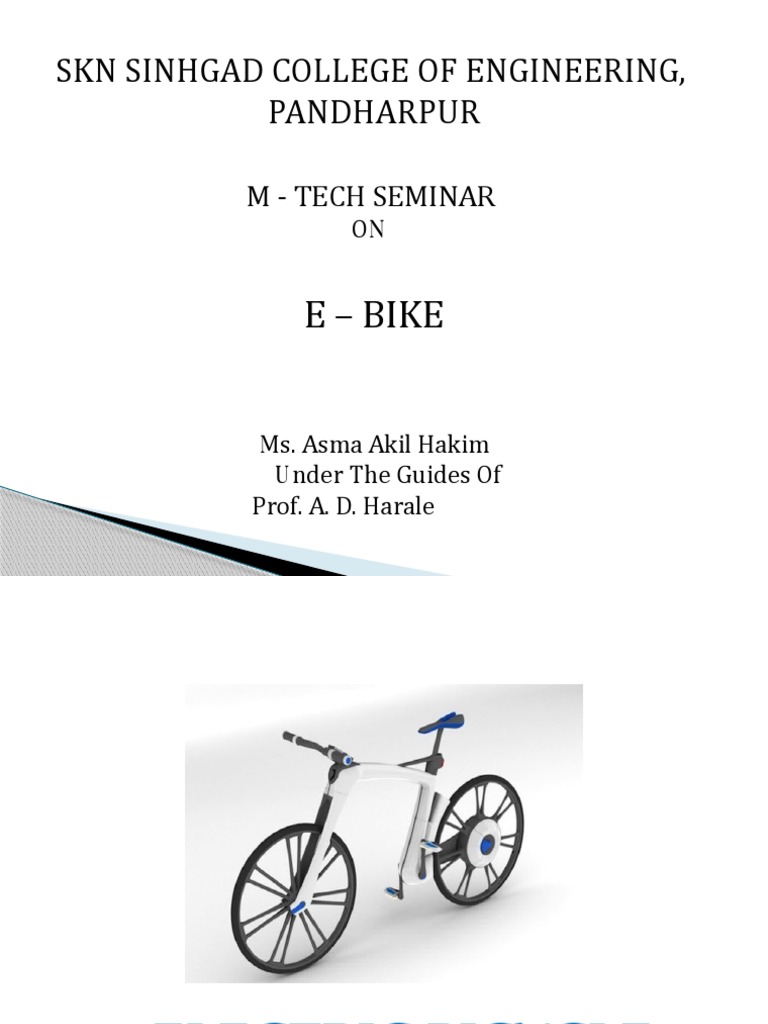 Electric Bicycle Overview and Benefits | PDF | Vehicle Technology ...