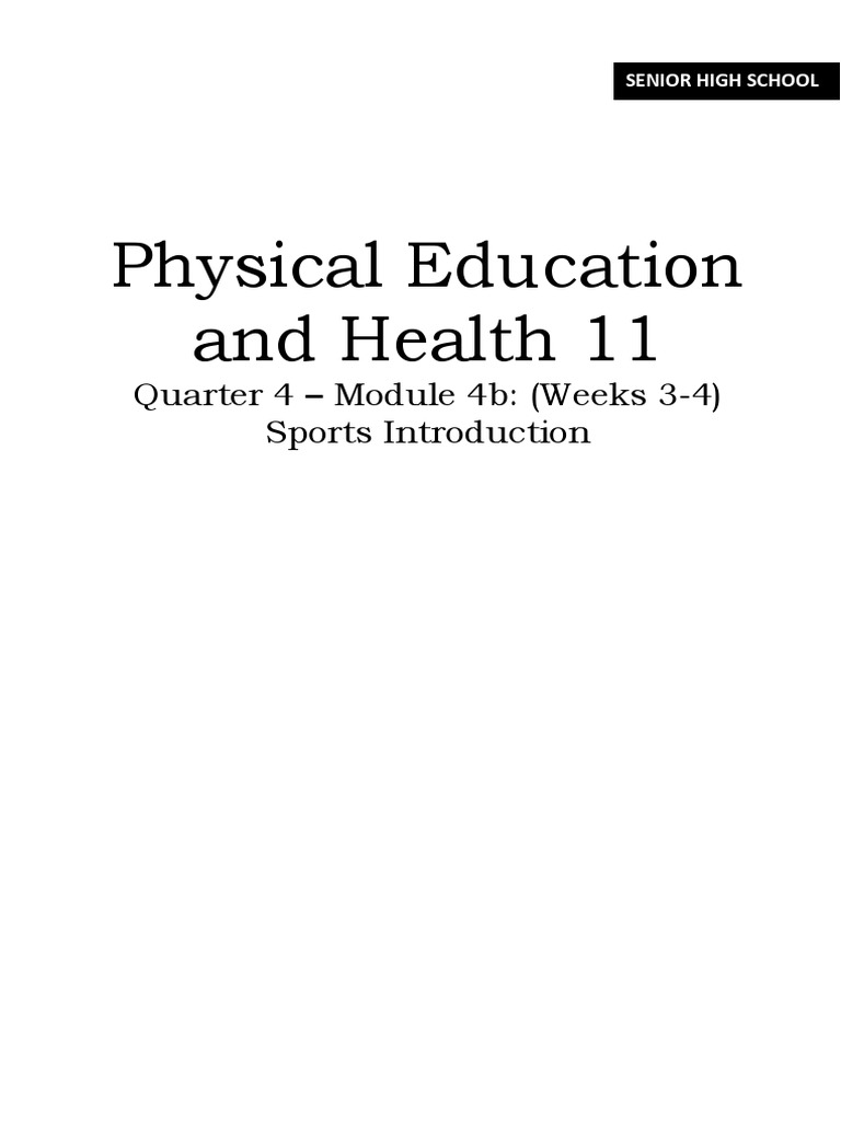 PE11 Q4 Modules4b Weeks3and4 | PDF | Volleyball | Athletic Sports