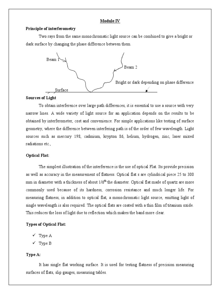 Interferometer | PDF | Interferometry | Optics