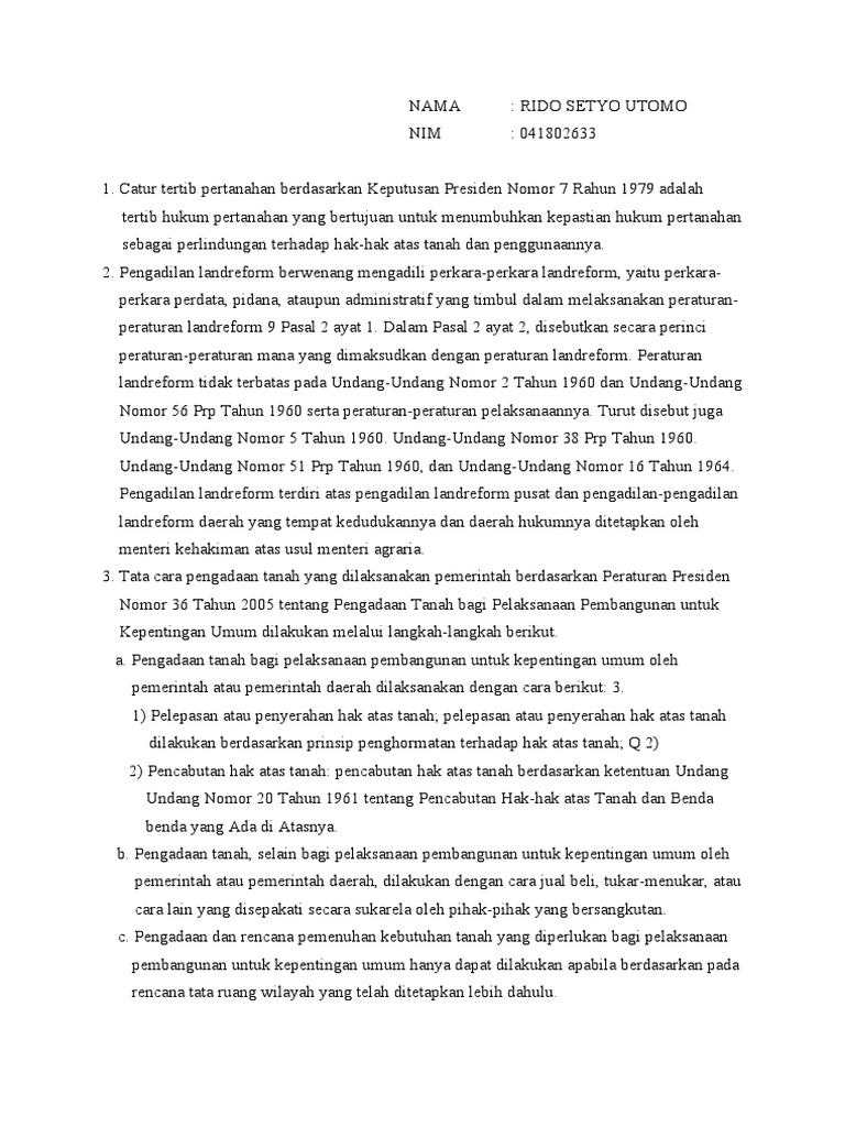 A - TT2 - Rido Setyo Utomo - 041802633 PDF | PDF