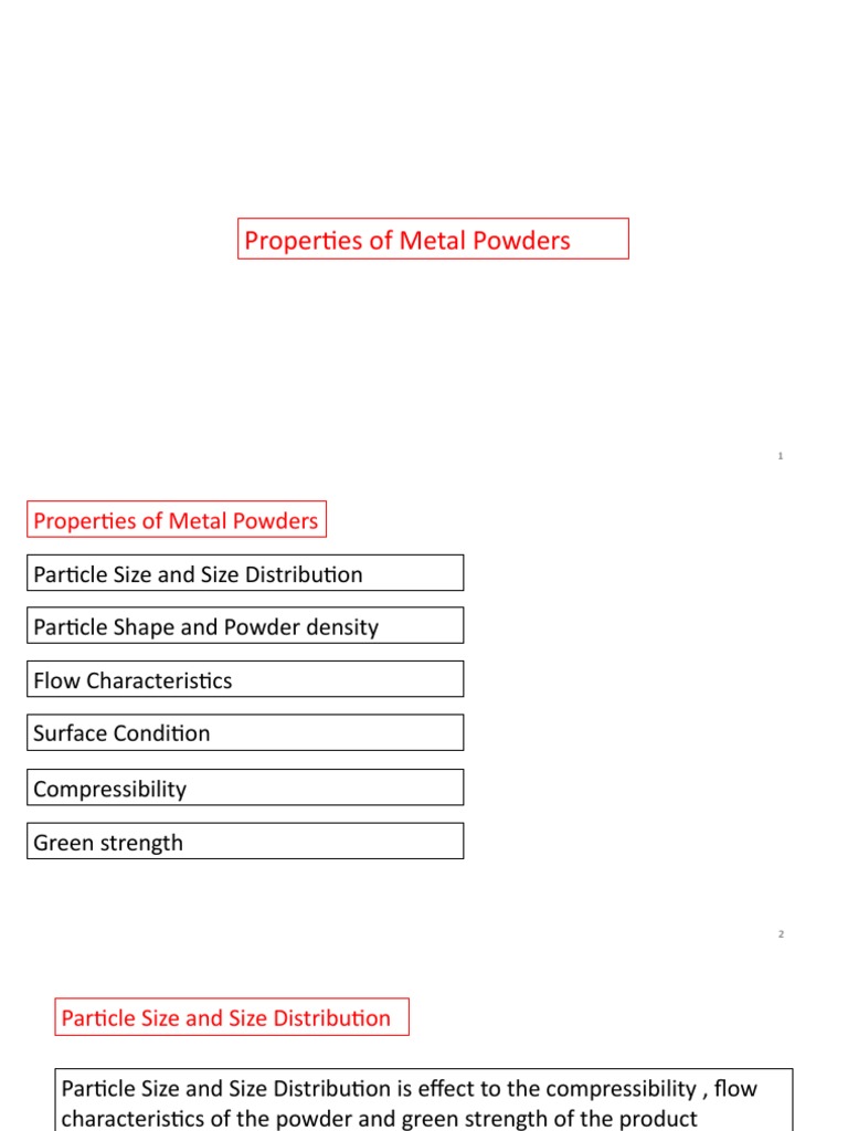 Metal Powder Properties Guide | PDF | Materials | Materials Science
