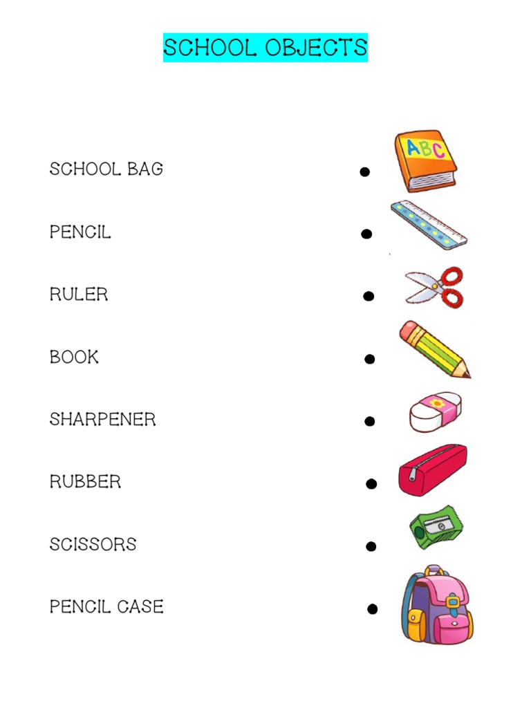 BUN EDIT Match School Objects | PDF