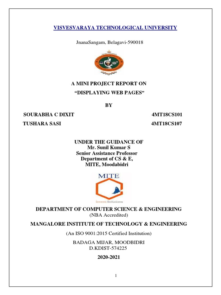 Mini Project on Displaying Web Pages | PDF | Java (Programming Language ...