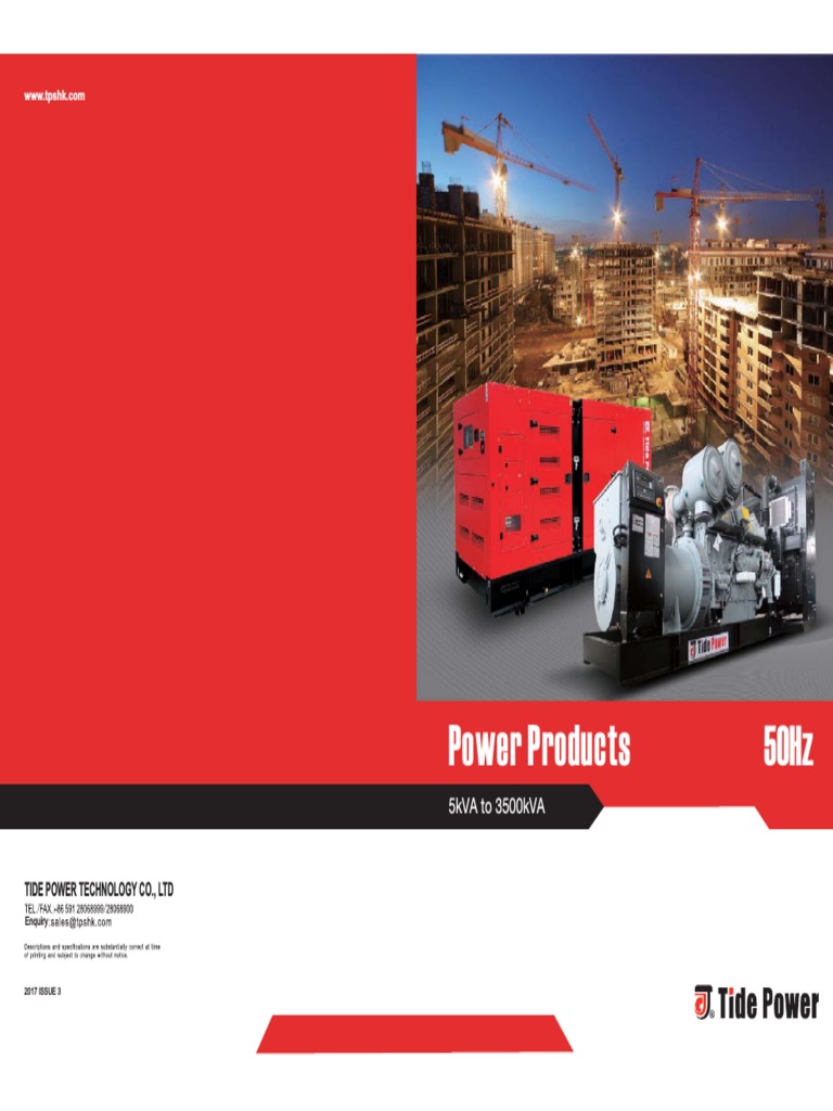 Tide Power Products50Hz | PDF | Manufactured Goods | Electrical Engineering