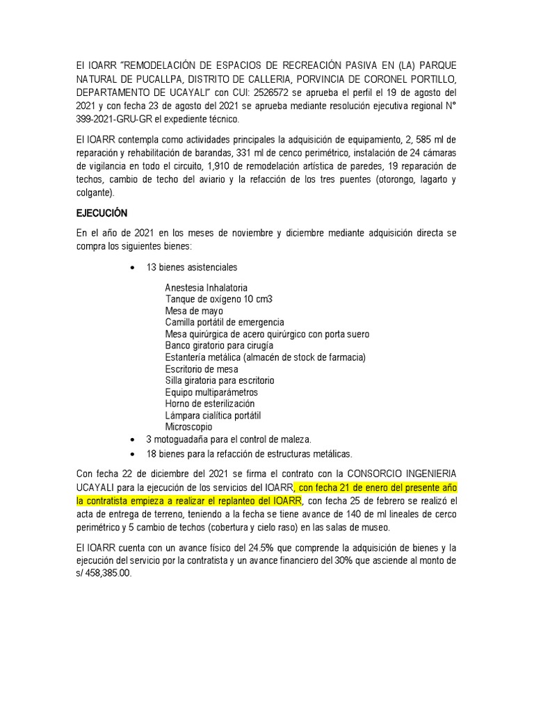 Resumen Del IOARR | PDF | Ciencia y matemáticas | Tecnología