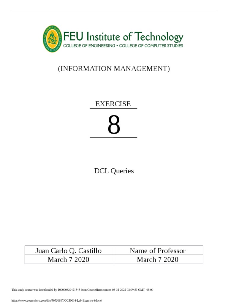 DCL Queries and Privileges Exercise | PDF | Table (Database) | Databases