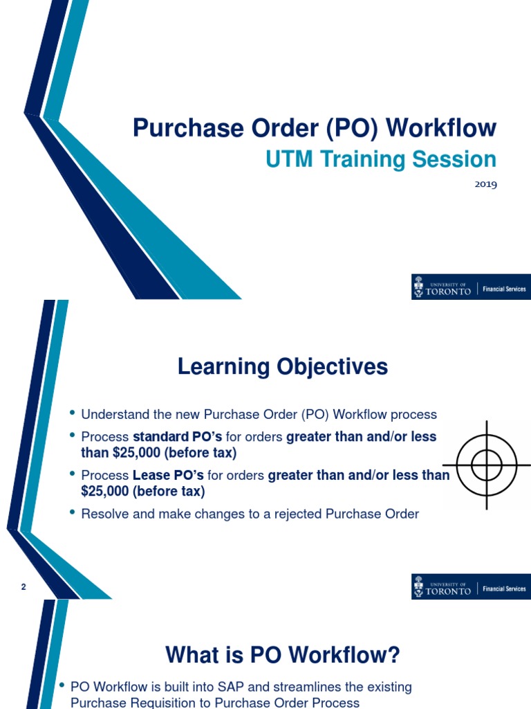UTM PO Workflow Training - Slides - April 2019 | PDF | Lease | Procurement