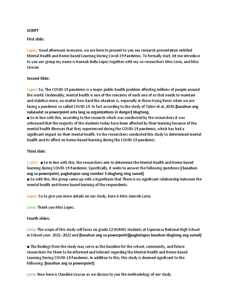 Lopez:: Script First Slide | PDF | Likert Scale | Behavioural Sciences