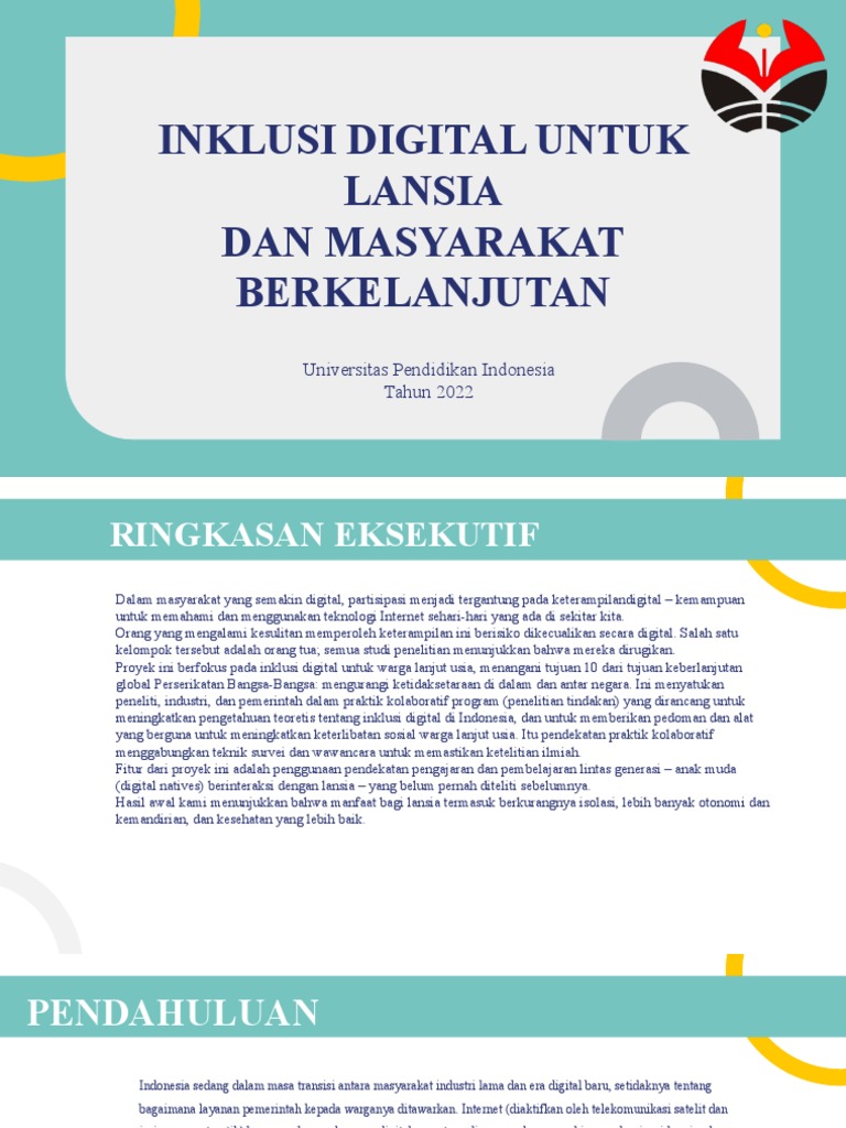 Inklusi Digital Lansia Indonesia | PDF