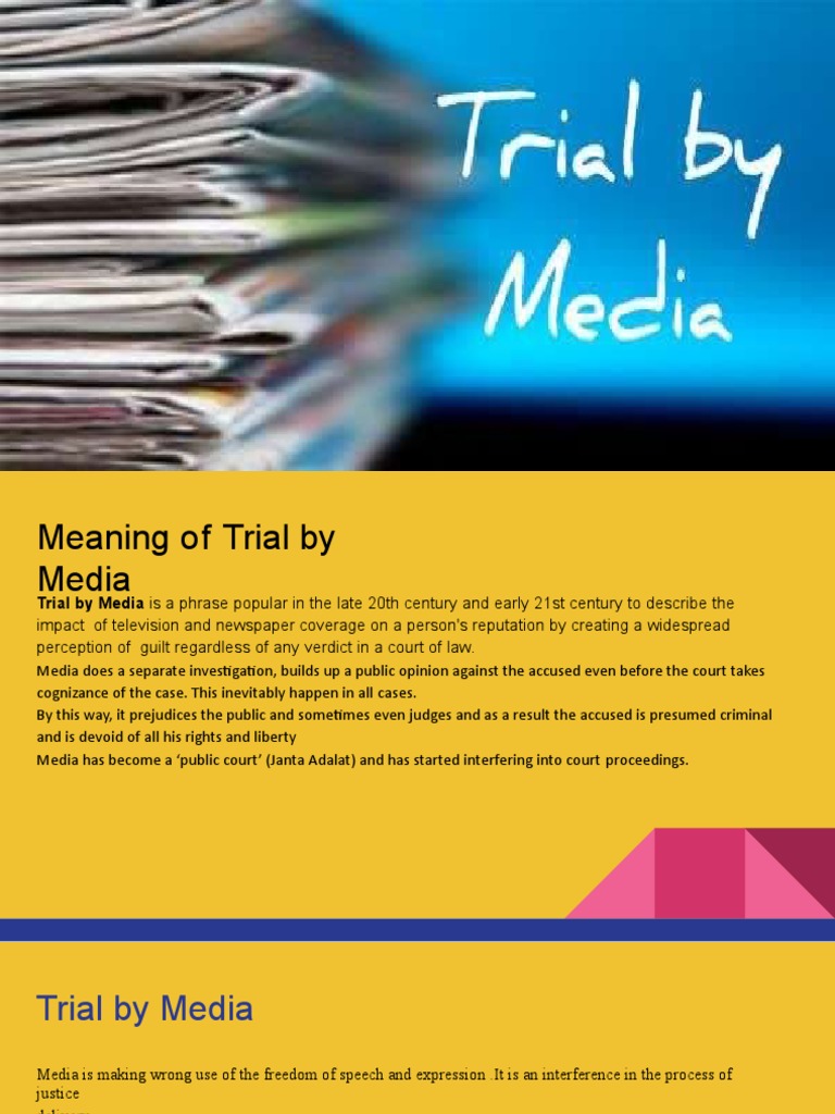 Trial by Media | PDF | Justice | Crime & Violence