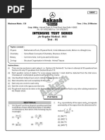 Aakash FTS 2024 | PDF | Chemistry | Applied And Interdisciplinary Physics
