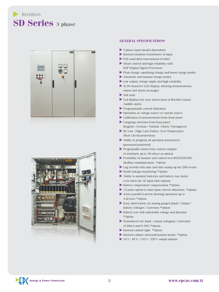 SD Series 3 Phase | PDF | Rectifier | Physical Quantities