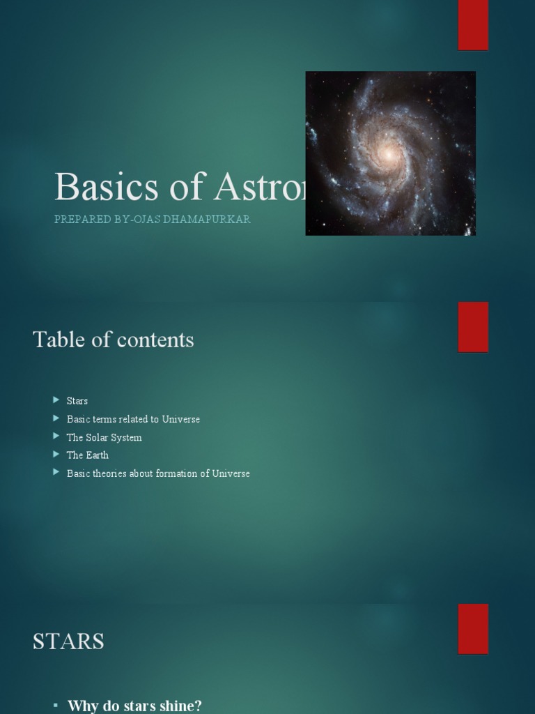 Basics of Astronomy | PDF | Stars | Sun