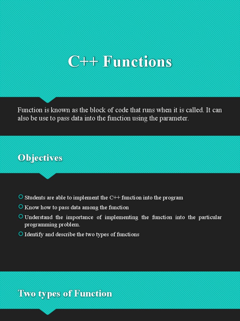 C Functions Pdf Parameter Computer Programming Subroutine