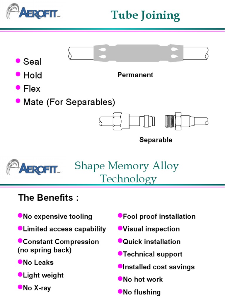 Tube Joining: Seal Hold Flex Mate (For Separables) | PDF | Manufactured ...