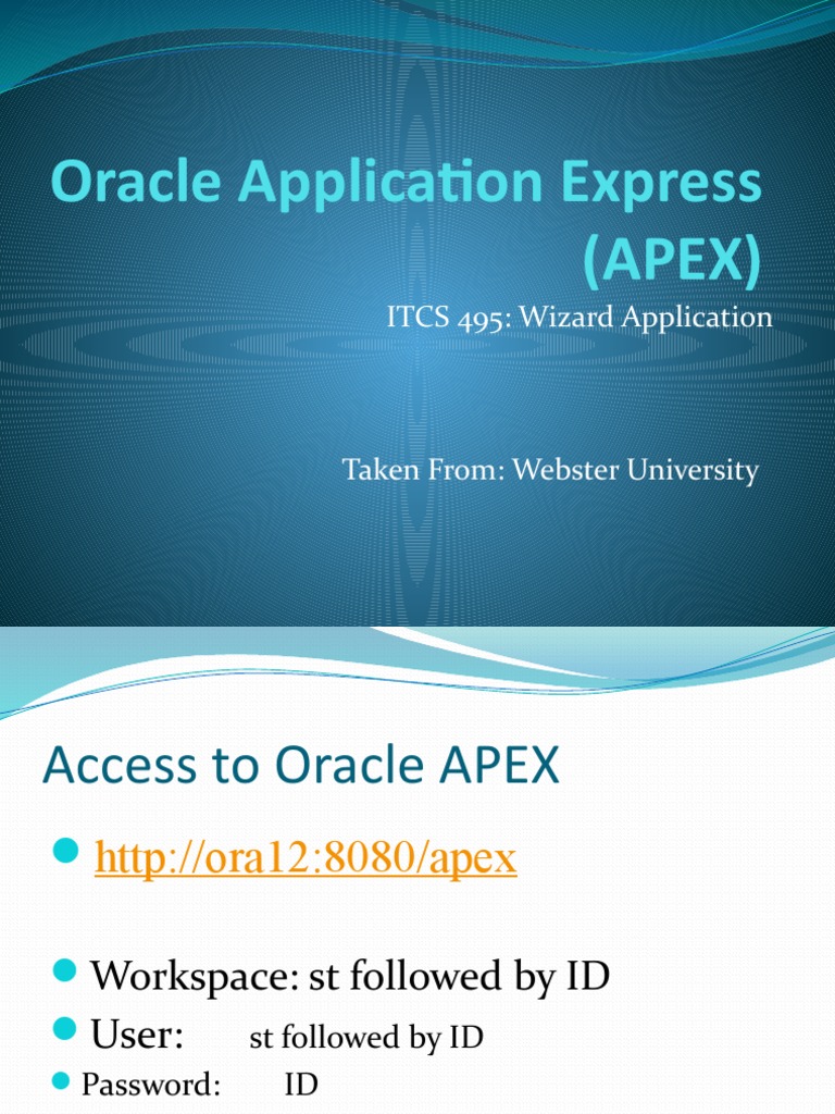 APEX Wizard Application Report Forms Latest | PDF | Databases ...