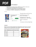 Grocery Store Ratios | PDF