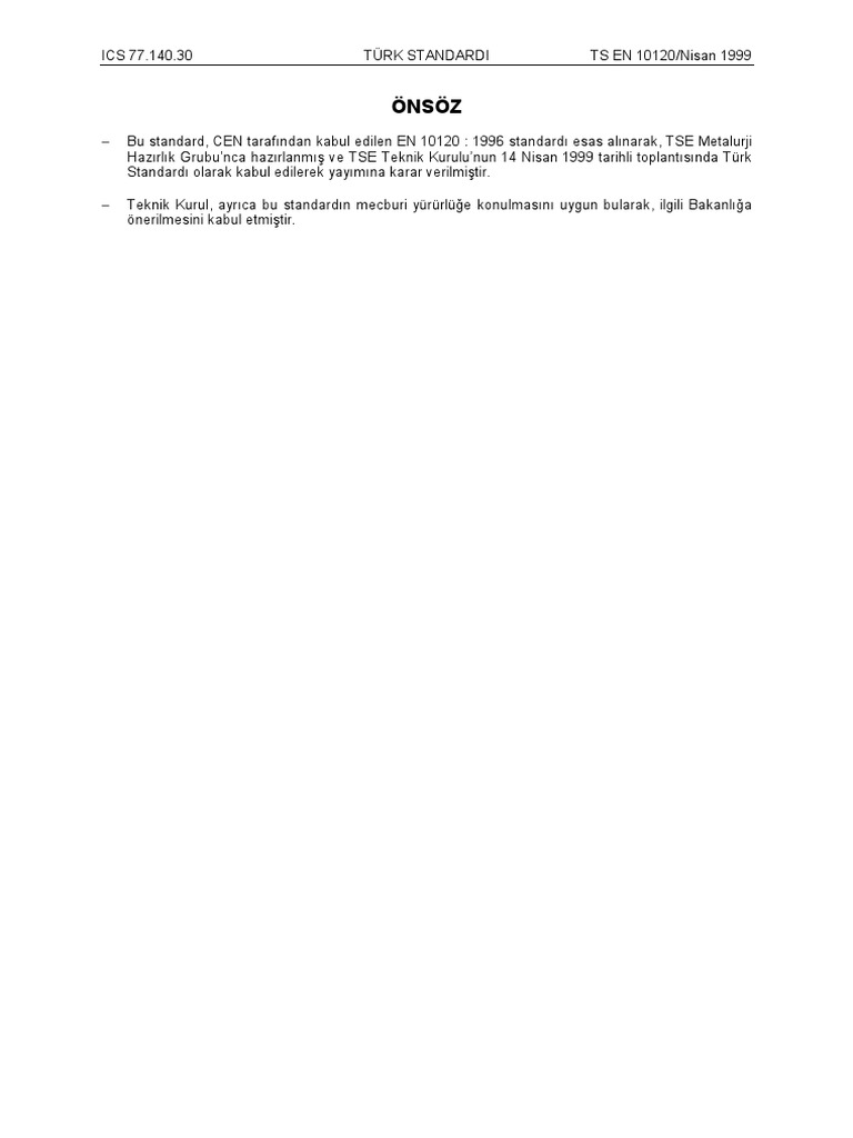 TS en 10120 | PDF