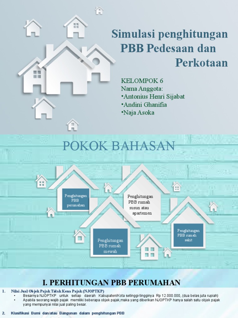 Simulasi Penghitungan PBB Pedesaan Dan Perkotaan | PDF