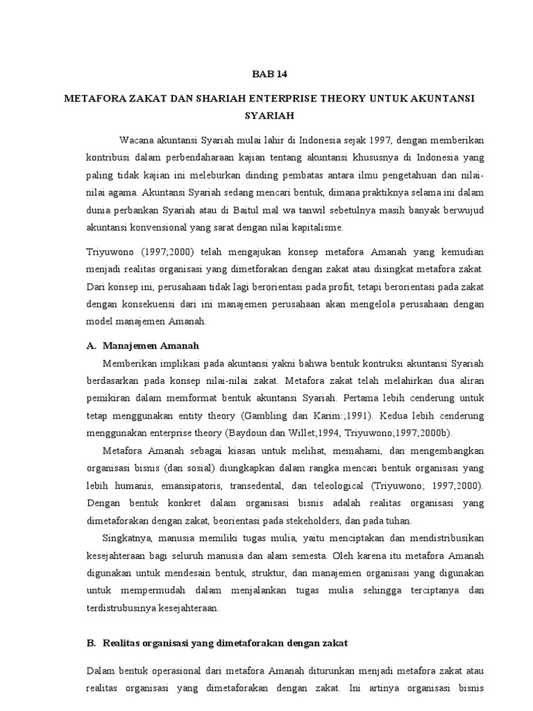 Metafora Zakat dalam Akuntansi | PDF | Karier & Perkembangan | Bisnis