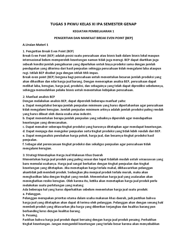 Tugas 3 Pkwu Kelas Xi Ipa Semester Genap | PDF | Komputer