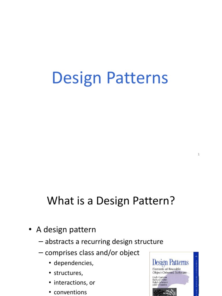 CS754 - 6 Design Patterns | PDF | Class (Computer Programming) | Object (Computer Science)