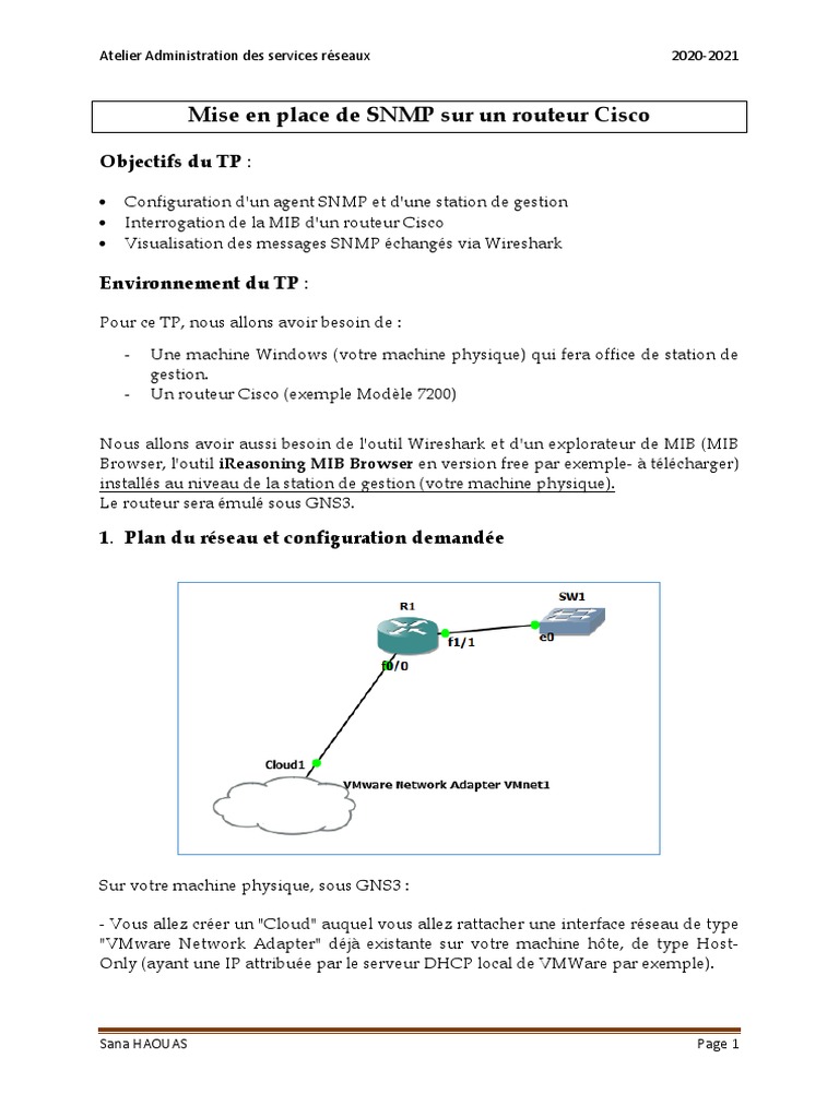 TP SNMP | PDF | VMware | Mot de passe