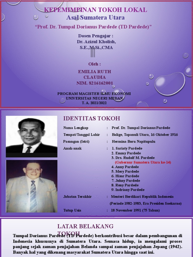 Tokoh Lokal - TD Pardede | PDF