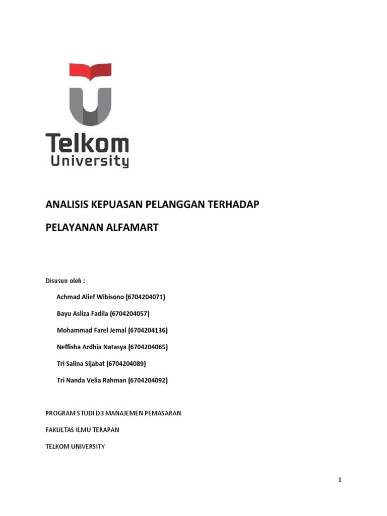 Analisis Kepuasan Pelanggan Terhadap Pelayanan Alfamart | PDF