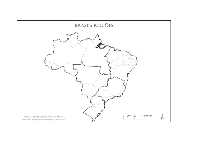 Mapa Do Brasil - Regiões | PDF