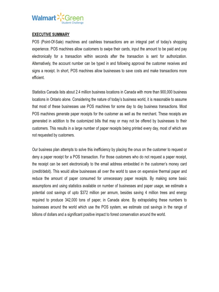 POS - Point of Sale Business Plan | PDF | Point Of Sale | Receipt