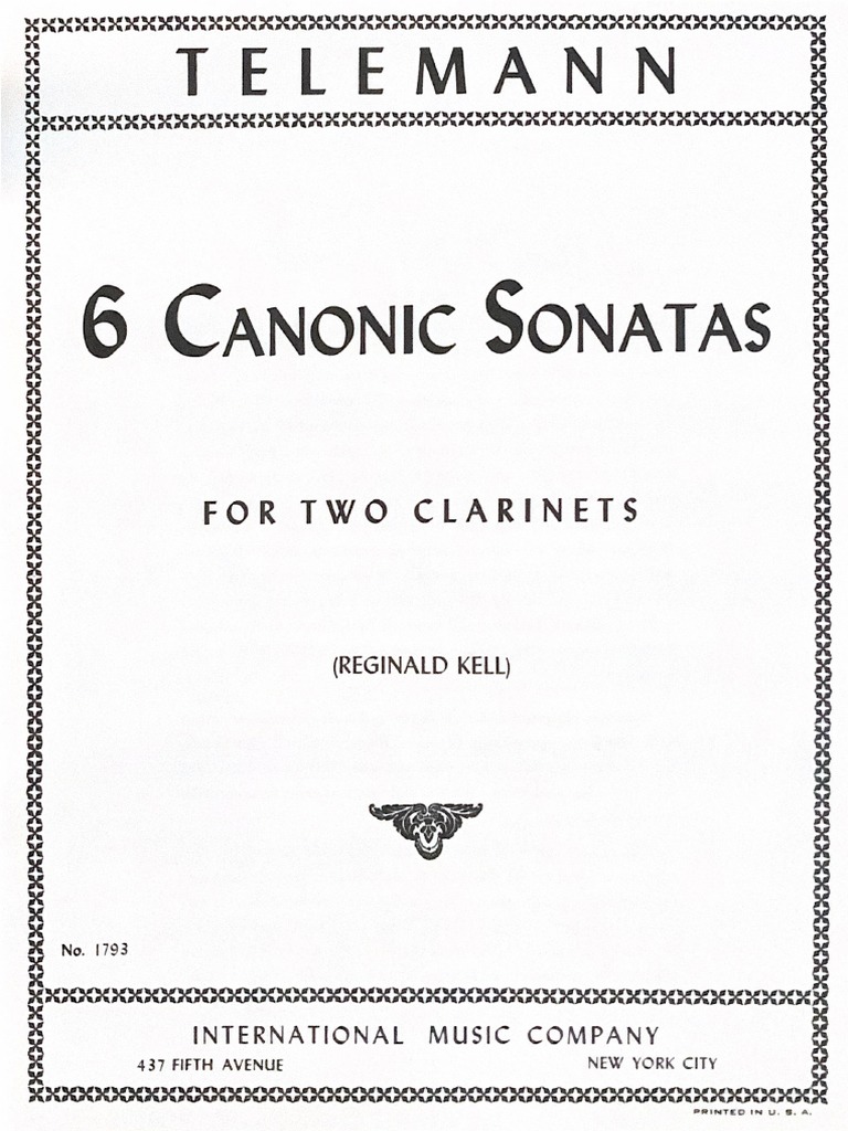 Telemann 6 Canonic Sonatas | PDF