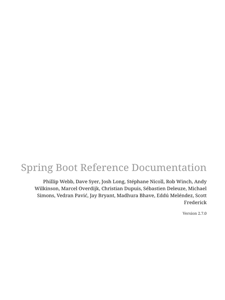 Spring Boot Reference | PDF | Systems Engineering | Software Engineering