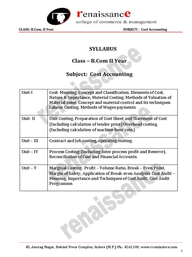 Cost Accounting II | PDF | Cost Accounting | Inventory