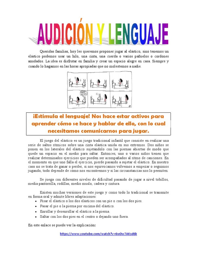 Cómo jugar al elástico en familia | PDF