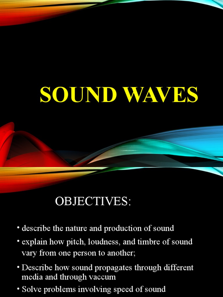 Sound Waves Lesson 1 | Download Free PDF | Sound | Waves
