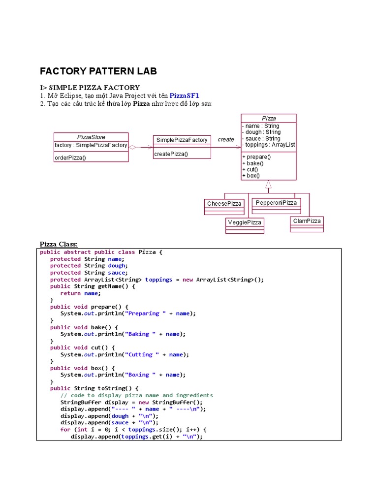 Lab6-Factory Pattern | PDF | Pizza | African Cuisine