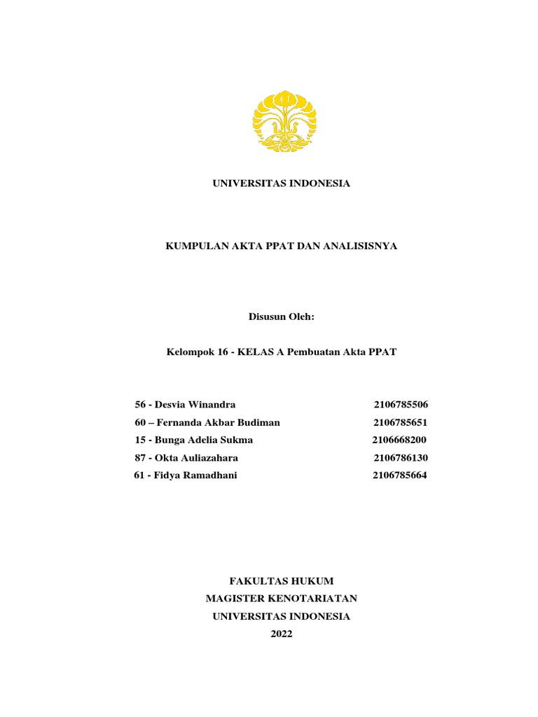 Contoh Akta PPAT dan Analisisnya | PDF