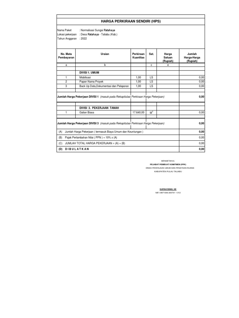 Draft Isian HPS | PDF