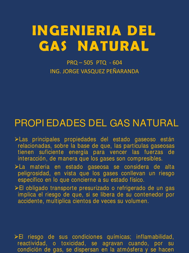 Definición y características del gas natural | PDF | Gases | Viscosidad