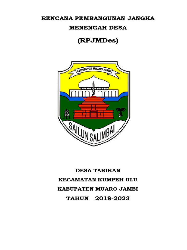 Naskah RPJM Desa Tarikan | PDF