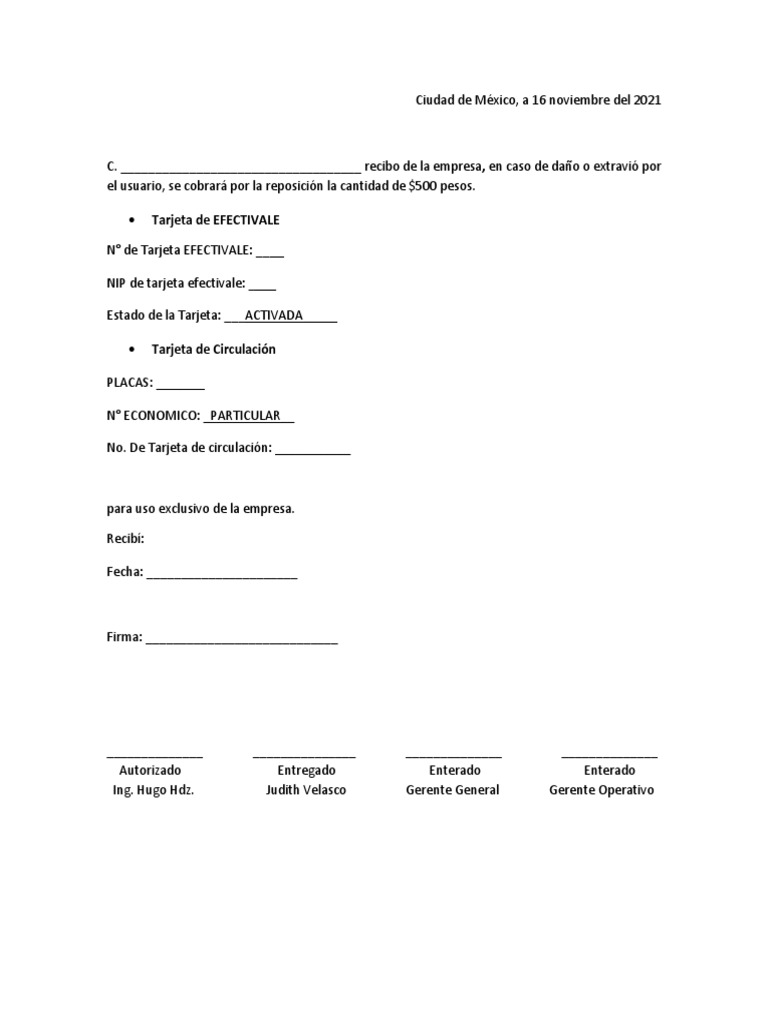 Reposición y NIP de Tarjeta Efectivale | PDF