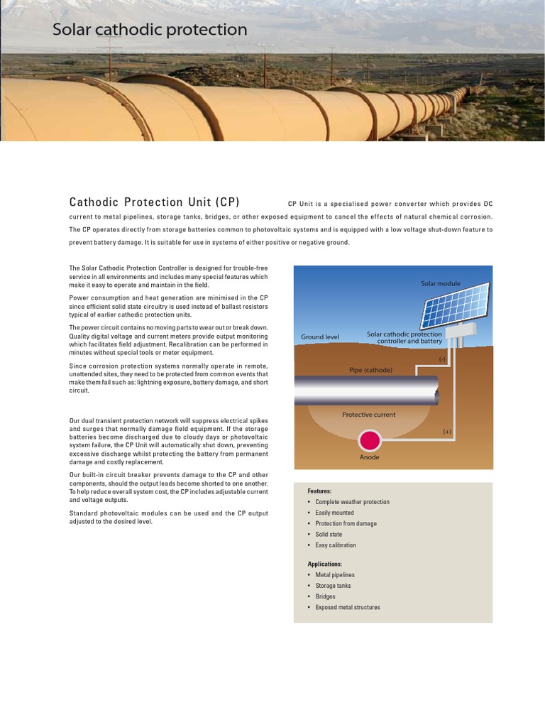 Solar Cathodic Protection Catalogue | PDF | Solar Power | Electrical ...